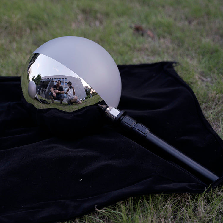 20cm single VFX ball with half mirror and half grey ball – VFX BALL
